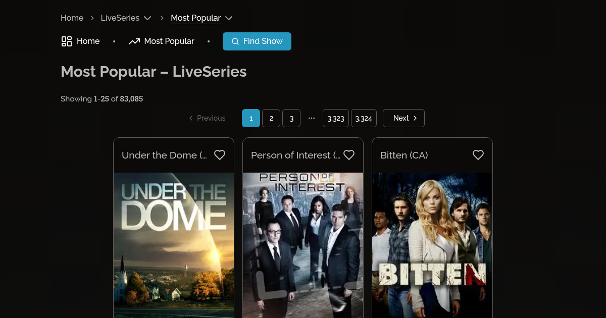 Most Popular – LiveSeries | Guzek UK